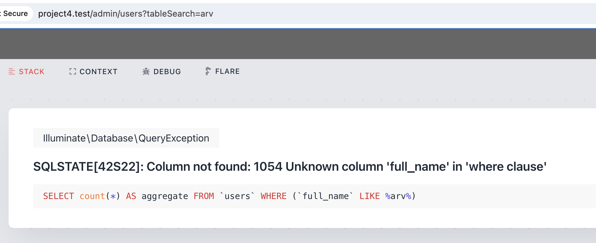 Filament: Search in Table with Accessor Column