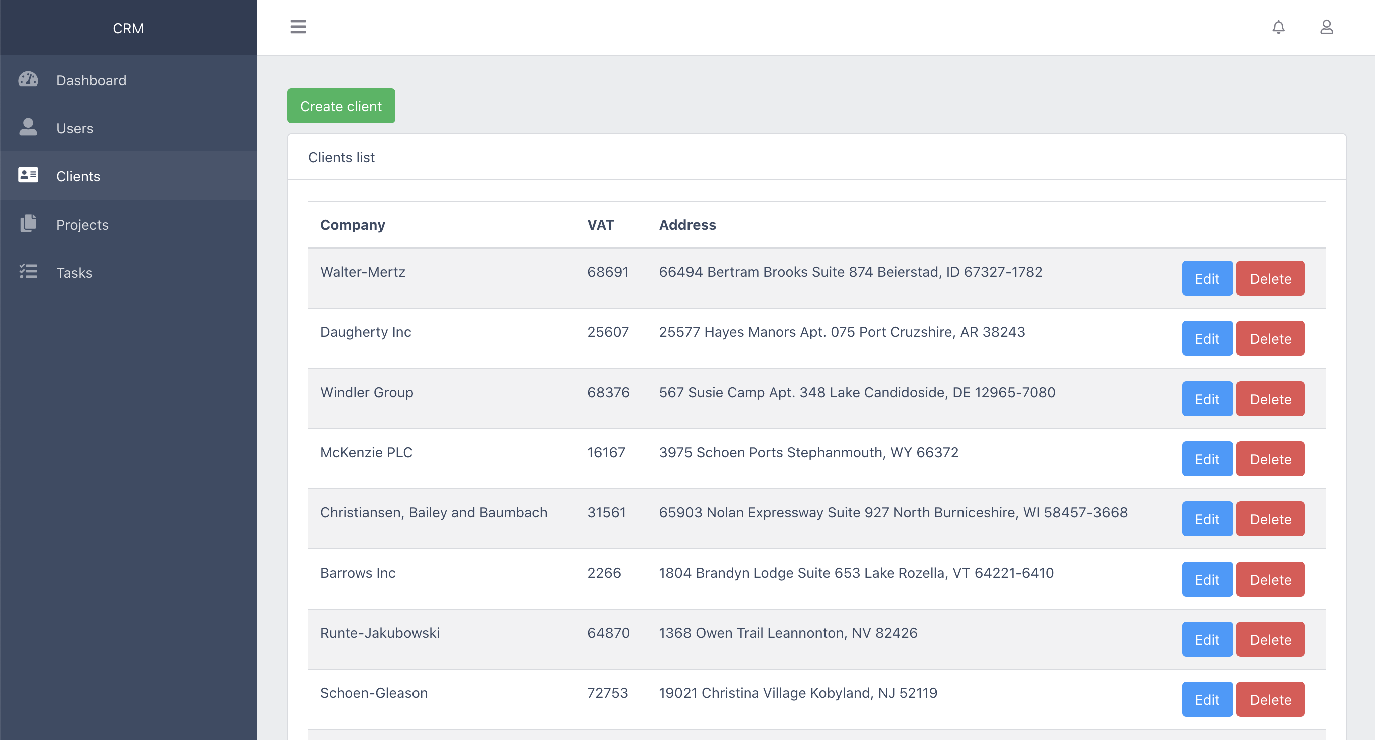 Demo Project Laravel Simple CRM